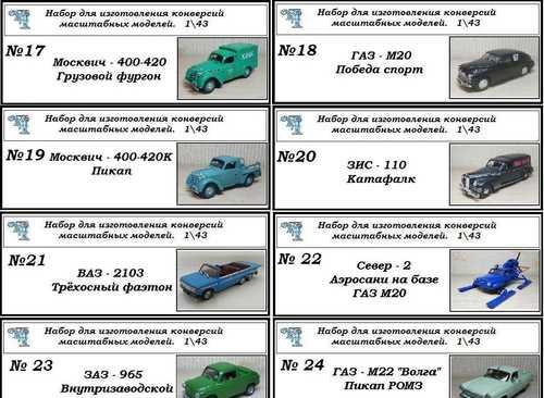 Наборы для самостоятельной доработки моделей