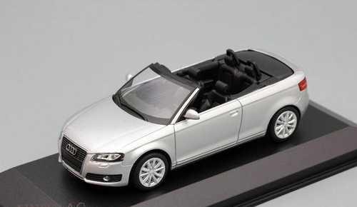 1:43 Audi A3 Cabriolet 2007, silver. Maxichamps