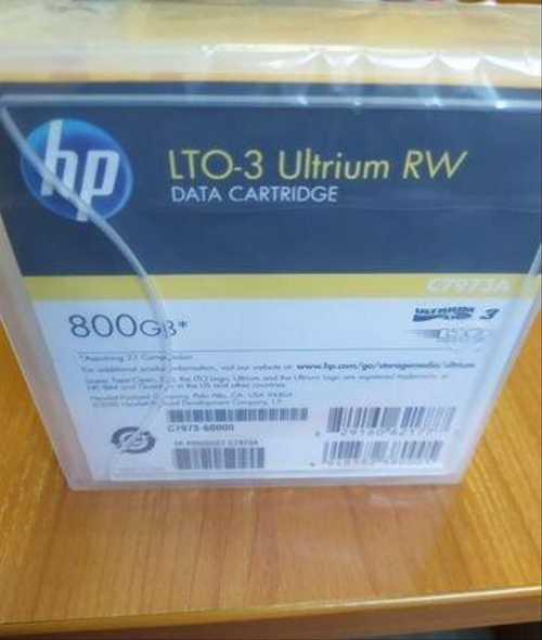 HP картридж ultrium LTO3 data cartridge 800GB RW