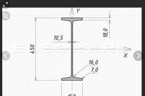 Балка двутавровая 45 м с подкрановыми путями