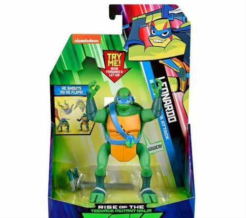 Фигурка tmnt (Черепашки Ниндзя) Playmates Toys Леонардо Ниндзя-атака, 15 см, серия rotmnt (81401)