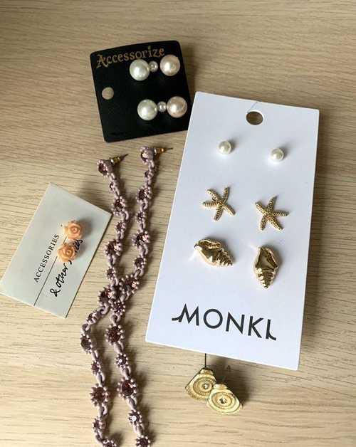 Серьги бижутерия Other Stories, Monki, Accessorize