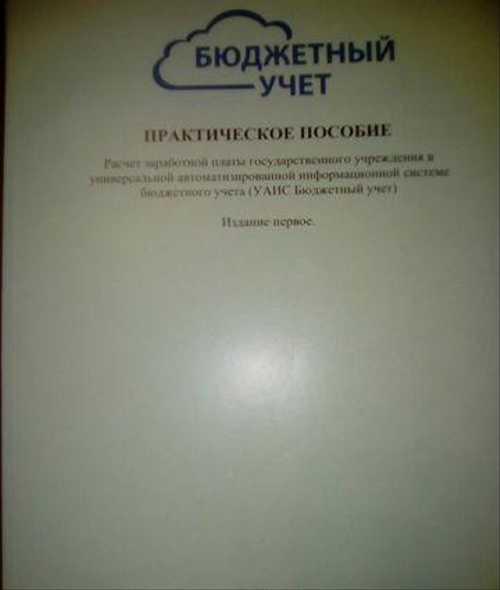 Бухгалтерская программа пособие бюджетный учет зп