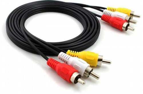 Кабель 3rca-3rca(тюльпаны) 1.5м