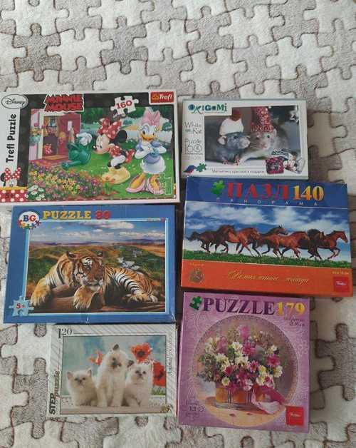 Пазлы 6 коробок