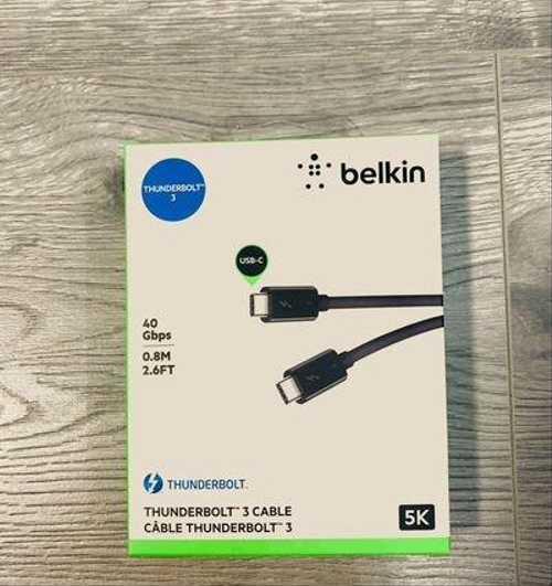 Кабель Belkin Thunderbolt 3 USB-C 0.8м