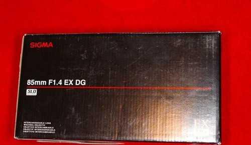 Sigma AF 85mm f/1.4 EX DG HSM (новый)