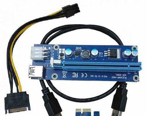 Опт Райзер PCI-E с 1x на 16x pcie164P-N09 ver 006с
