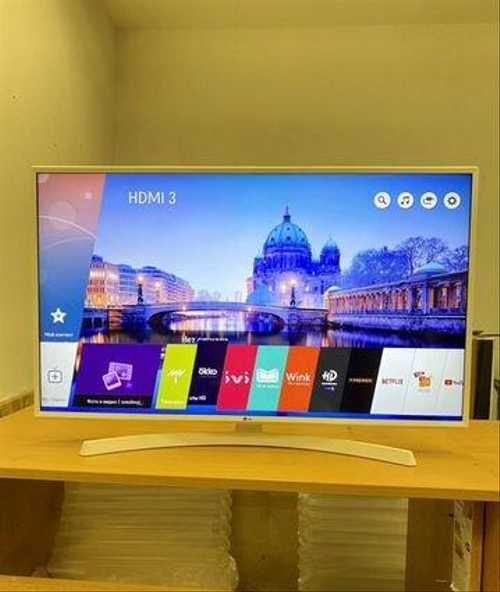 Белый LG 43” 4K UHD HDR10 SmartTV wifi