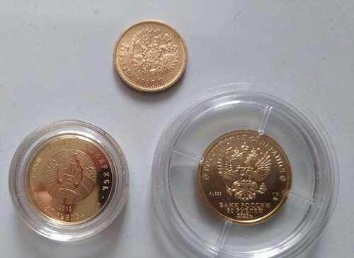 Золотые монеты банка России