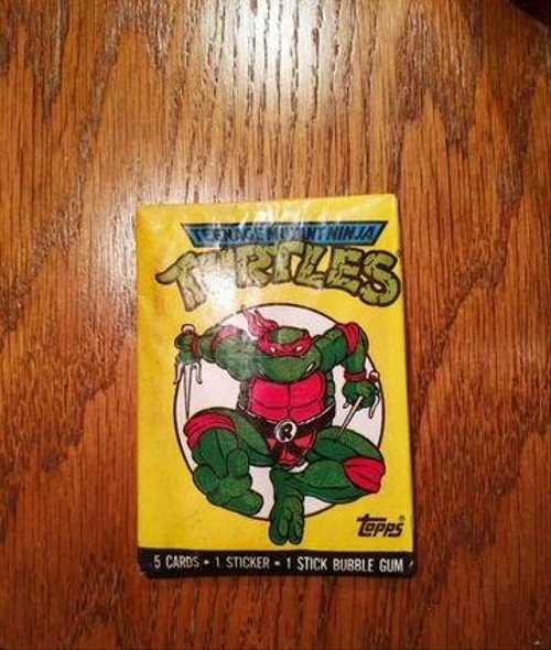 Первые карточки черепашки ниндзя пакетик 1989г