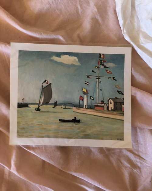 Картина Альбер Марке «Порт в Онфлере» 1911 год
