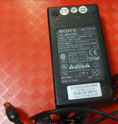 Блок питания Sony AC-V018 18V 3,33A бу Antikvaria