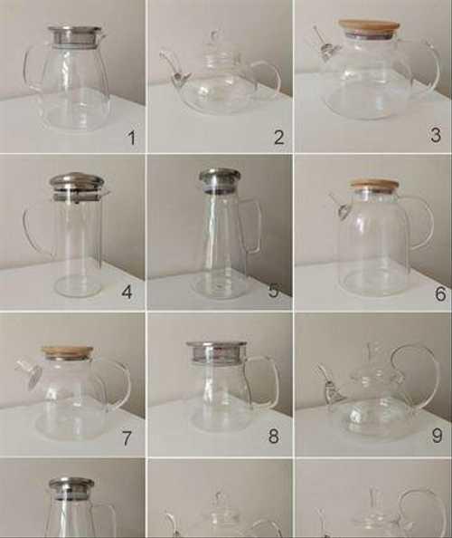 Чайник заварочный стеклянный чашки horeca разные