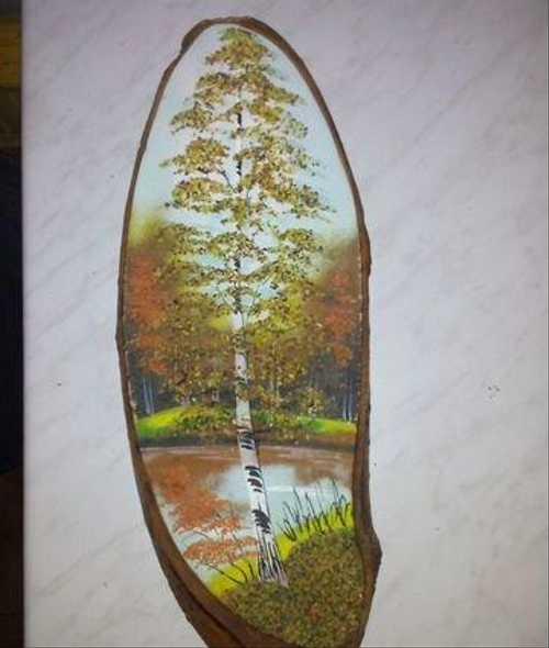 Картина панно из дерева