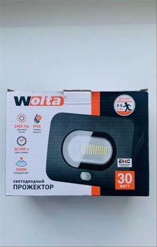 Светодиодный прожектор wolta 30вт с датч. движения