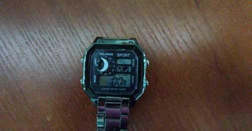 Аналог casio Часы(рем. металл) чёрные