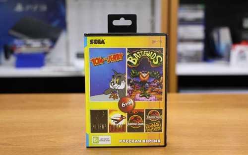 Картридж Sega AA-6104 6в1 (Alien, Battle Toads)