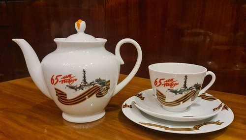 Сервиз чайный чайный набор чашка чайник блюдце