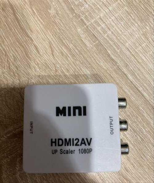 Конвертор переходник hdmi на rca тюльпан