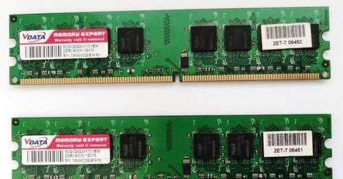 Оперативная память V-Data DDR2 512 Мб 667мгц