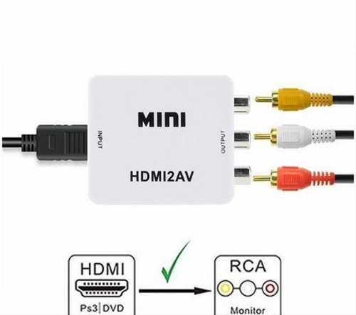 Конвертер-переходник hdmi-RCA (hdmi to AV)