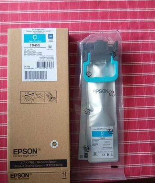 Картриджи epson t9454(жёлтый) и t9452(синий)