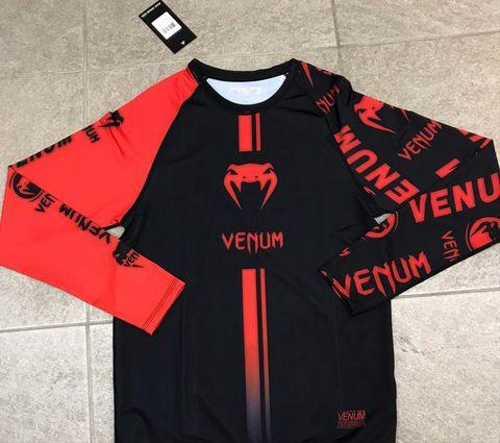 Рашгард Venum Logos Black/Red