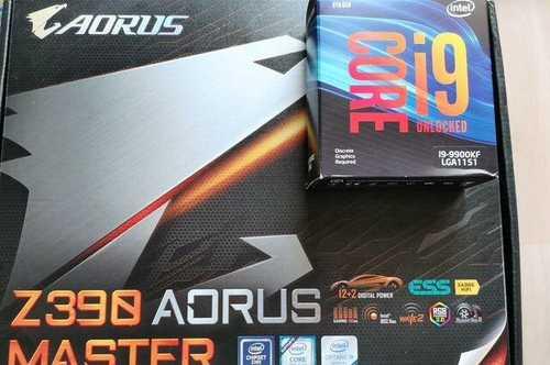 Процессор intel core i9 9900kf и Aorus Master Z390
