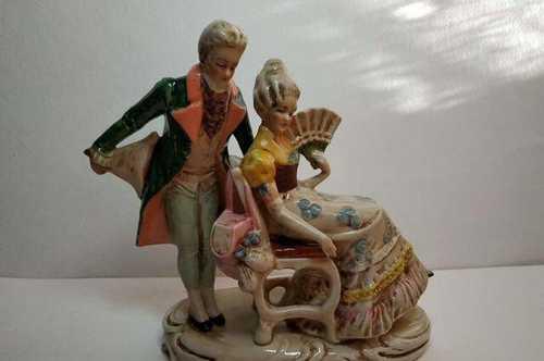 Немецкая статуэтка Дама с кавалером Графенталь