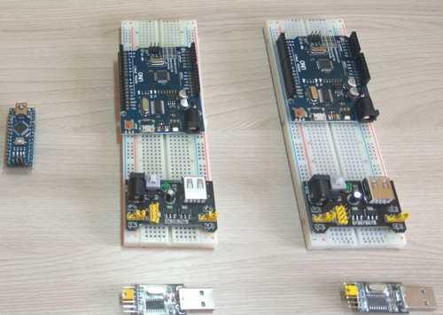 Arduino UNO R3/nano + макетка + плата питания