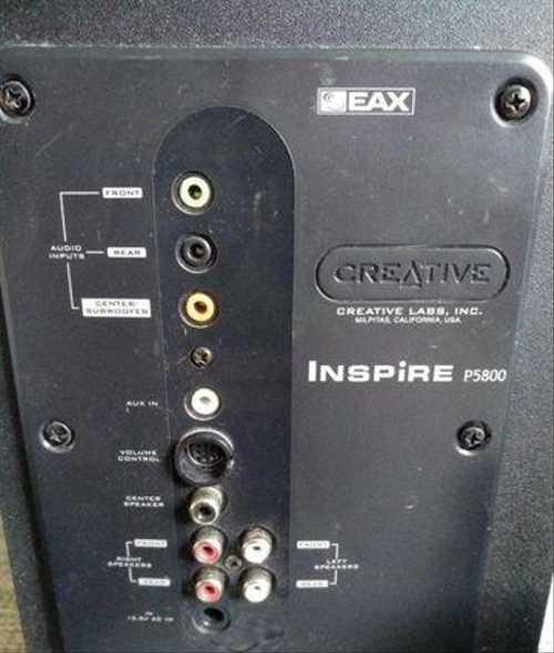 Схема creative inspire p5800