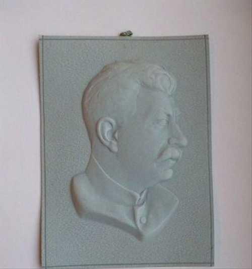 Довоенный портрет Сталина Картонаж Клеймо нкмп