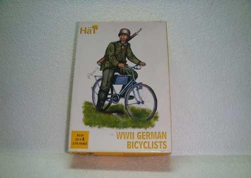 Солдатики wwii German Bicyclists, 1/72, HaT