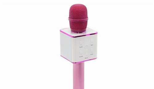 Караоке микрофон сиреневый-розовый с флешкой 512 м