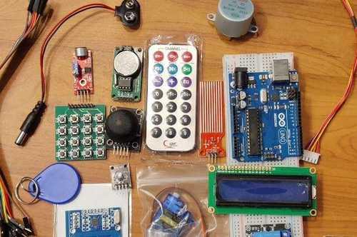 Arduino uno набор с печатной платой и модулями