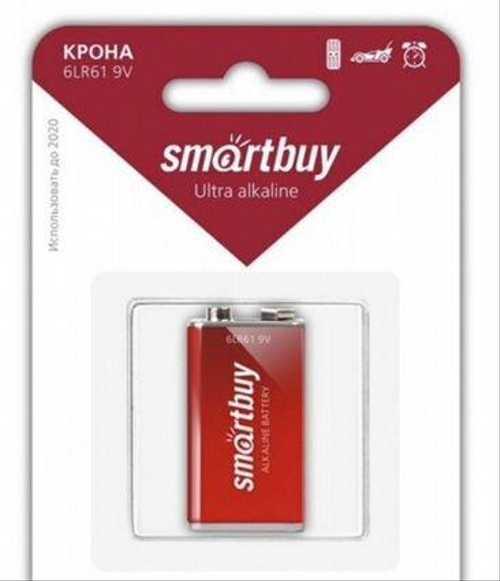 Батарейка SmartBuy Ultra Alkaline 6LR61 Крона 9В