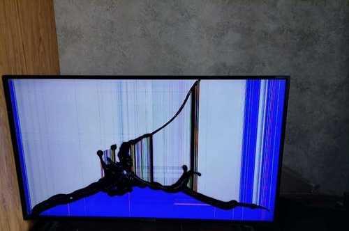 Телевизор на запчасти (разбита матрица) hyundai
