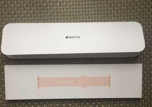 Apple watch ремешки розовый и чёрный на 44 мм