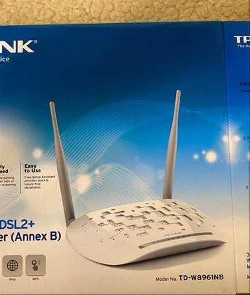 Adsl wi-fi роутер TP-link TD-W8961NB