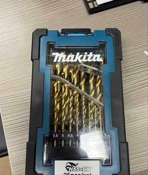 Набор сверл по металлу (25 штук) Makita HSS-TiN