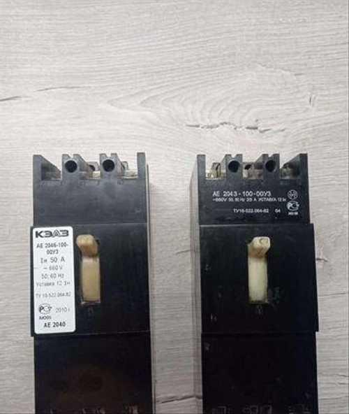 Автоматический выключатель кэаз 50А на 660 v