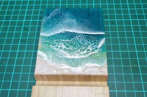 Подставка для телефона ручной работы, 3D волна
