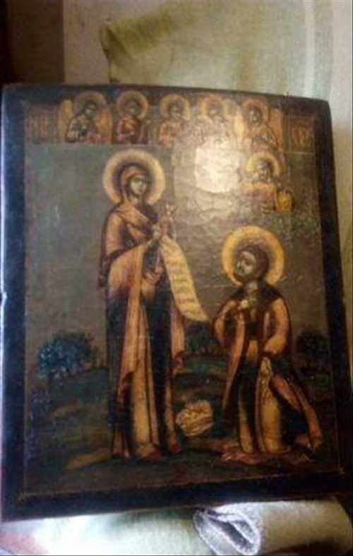 Икона XIX века в серебряном окладе