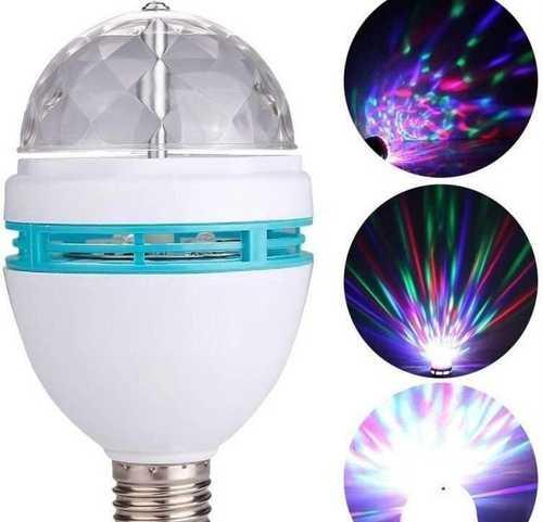 Светодиодная Вращающаяся лампа "диско" E27