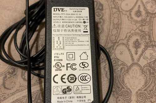 Блок питания DVE DSA-36W-12