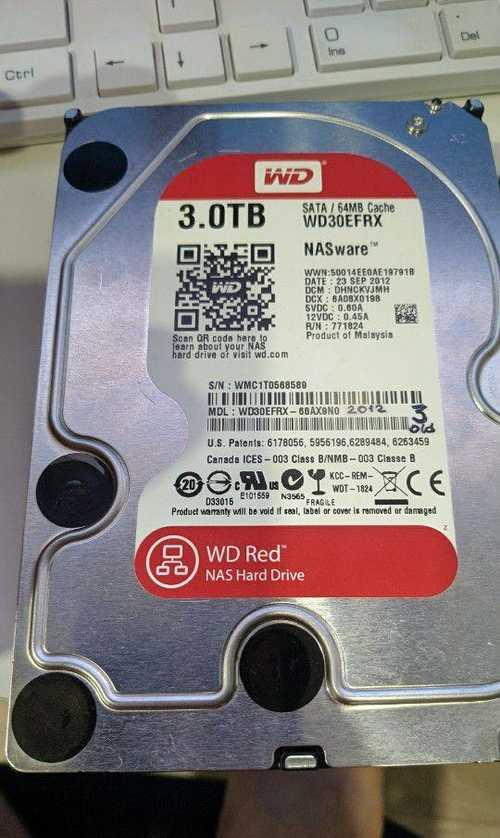 Hdd WD Red 3tb приболевший