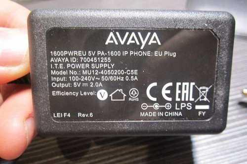 Блок питания IP телефона Avaya 1600pwreu