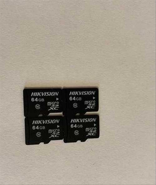 Карты памяти MicroSD 64GB Hikvision
