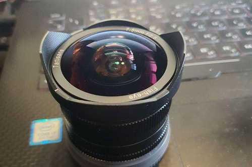 Объектив 7artisans (fisheye) 7.5 mm 2.8 E mount